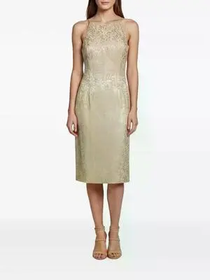 Escada Sleeveless Jacquard Midi Dress