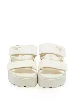 Prada Quilted Platform Sandals