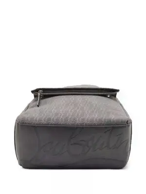 CHRISTIAN LOUBOUTIN Zip N Flap Monogram Jacquard Backpack