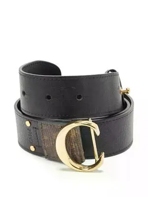 Chloé C Buckle Leather Belt - Black