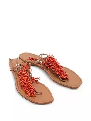 AQUAZZURA Panarea Beaded Sandals