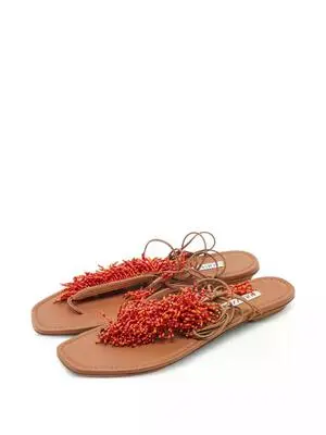 AQUAZZURA Panarea Beaded Sandals