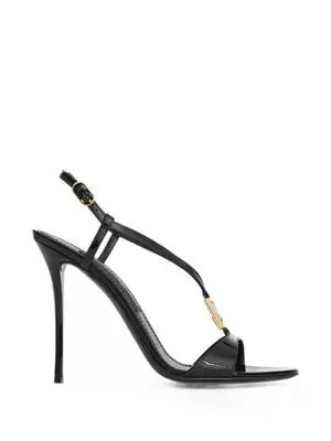 Dolce & Gabbana Patent Leather Sandals - Black