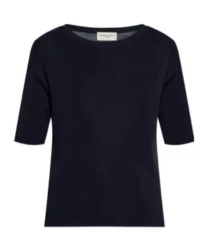 Officine Générale Ribbed Neckline T-shirt - Black