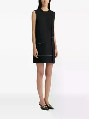 Marni Wool Wrap-effect Mini Dress With Pocket