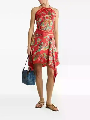 Etro Paisley-print Fringed Silk Skirt