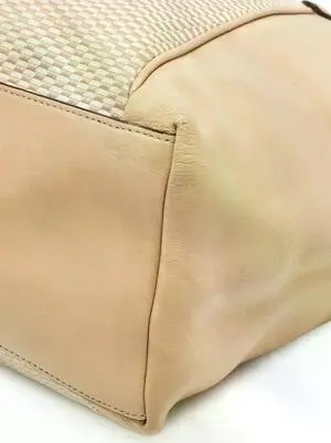 COACH Ava Canvas Calf Leather Tote Bag