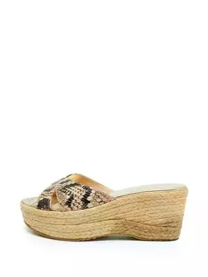 JIMMY CHOO Dovina Python-embossed Espadrille Sandals