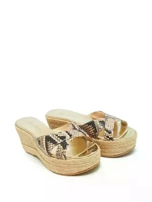 JIMMY CHOO Dovina Python-embossed Espadrille Sandals