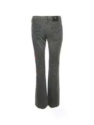Versace Logo Embroidered Jeans