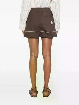 Moncler Logo Patch Shorts With Piped Trim