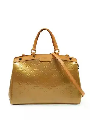 LOUIS VUITTON Monogram Vernis Brea Mm Tote Bag - Gold