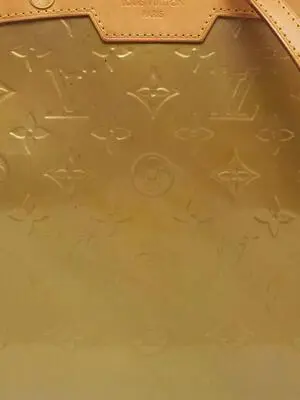 LOUIS VUITTON Monogram Vernis Brea Mm Tote Bag - Gold