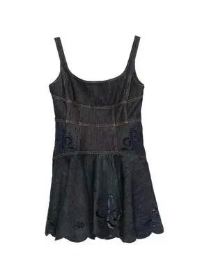 SELF-PORTRAIT Bow-embroidered Mini Dress