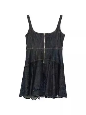 SELF-PORTRAIT Bow-embroidered Mini Dress