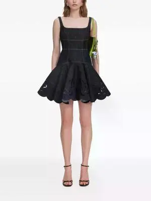 SELF-PORTRAIT Bow-embroidered Mini Dress