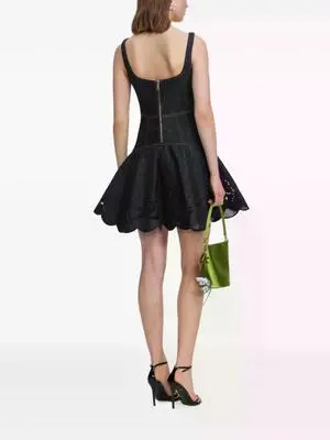 SELF-PORTRAIT Bow-embroidered Mini Dress