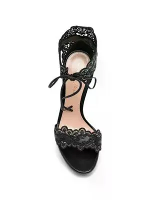 GIANVITO ROSSI Evie Lace-trim Sandals