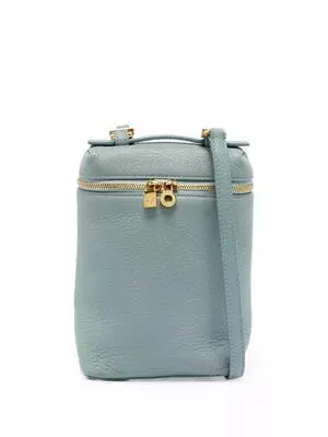 Loro Piana Leather Two-way Handbag - Blue