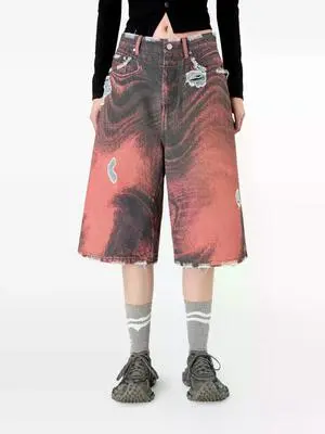 Camper Distressed Denim Shorts