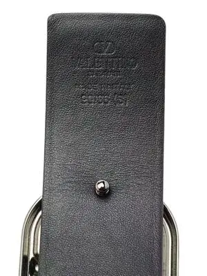 Valentino Garavani Vlogo Leather Belt - Black