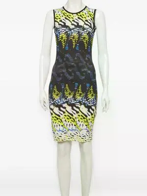 Roberto Cavalli Sleeveless Graphic Print Mini Dress