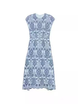 Rebecca Vallance Blooming Lanterns Embroidered Maxi Dress - Blue