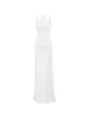 OCCLEUS Merelyn Draped-design Slit-detail Maxi Dress