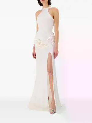 OCCLEUS Merelyn Draped-design Slit-detail Maxi Dress