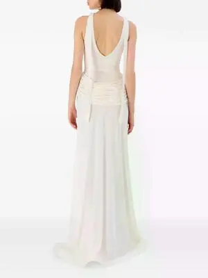 OCCLEUS Merelyn Draped-design Slit-detail Maxi Dress