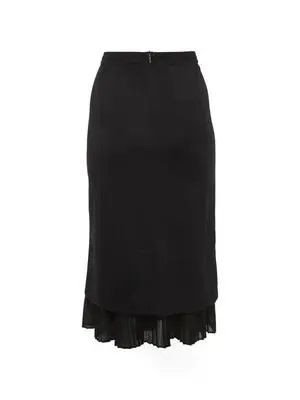 Max Mara Plissé-trim Pencil Midi Skirt