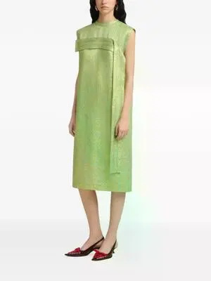 Marni Silk Cloqué Dress With Bloomline Print