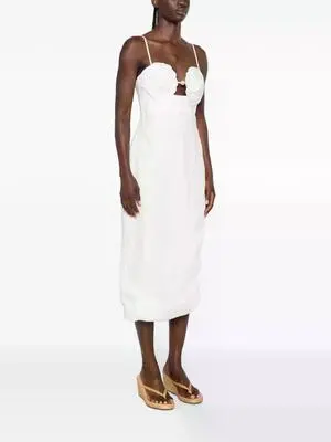 Farm Rio Shell Appliqué Pearl Detail Dress
