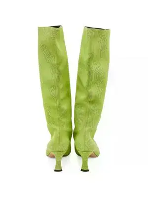 By Far Stevie Perforated Knee-length Boots