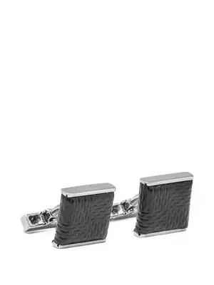 LOUIS VUITTON Damier Graphite Leather Cufflinks - Silver