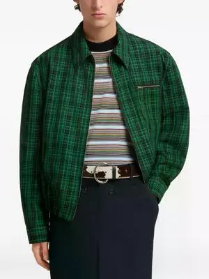 Marni Checked Wool-gabardine Jacket