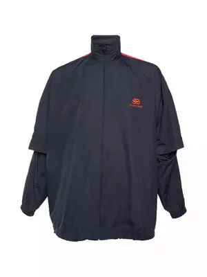 Balenciaga Oversized Windbreaker With Stripe Detail