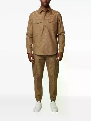 Versace Logo Jacquard Cargo Pants And Shirt Set