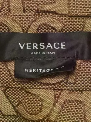Versace Logo Jacquard Cargo Pants And Shirt Set