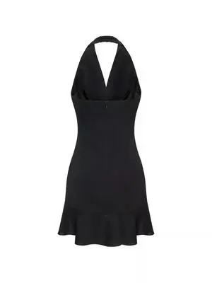OCCLEUS Noir Double-breasted Ruffled Dress