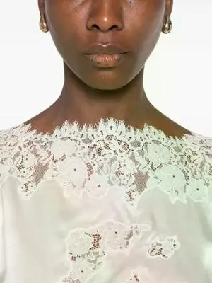 DÔEN Viviane Lace-trimmed Satin Top