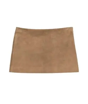 KHAITE KHAITE Jett Leather Mini Skirt