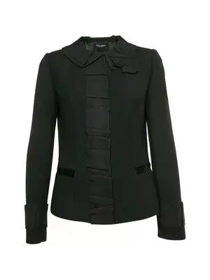 Dolce & Gabbana Wool Ruffle Trim Jacket