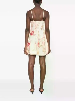 Zimmermann Floral Print V-neck Spaghetti Strap Dress