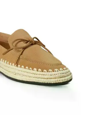 Tory Burch Raffia Trimmed Loafers