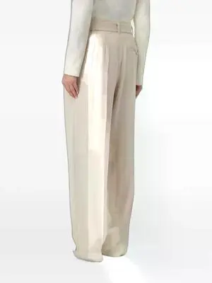 Emporio Armani Belted Pleated Trousers - Neutrals