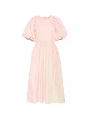 Stine Goya Broderie Anglaise Puff-sleeve Dress - Pink