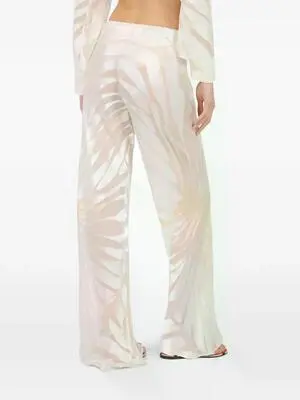 Roberto Cavalli Leaf Devoré Drawstring Trousers