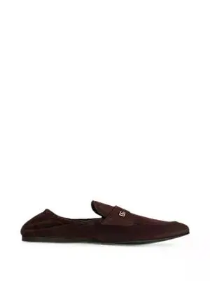 Dolce & Gabbana Calfskin Ariosto Slippers - Brown