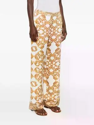 TWINSET Rope Print Wide-leg Palazzo Pants